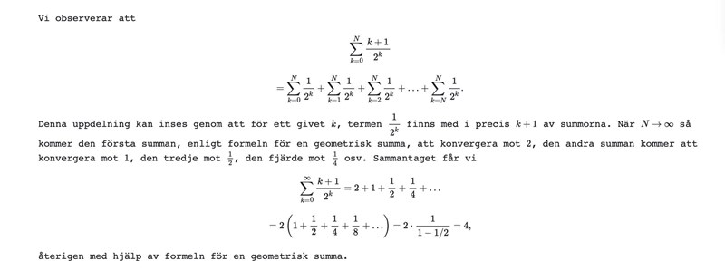 Den här geometriska summan kan väl inte vara rätt? (Matematik ...