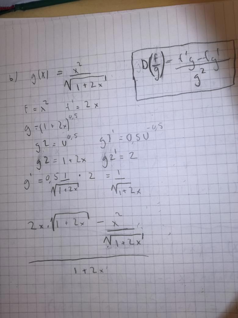 Derivator - Kvotregeln (Matematik/Universitet) – Pluggakuten