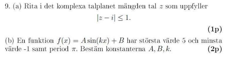 Komplexa talplanet och sin/cos kurvor (Matematik/Universitet) – Pluggakuten