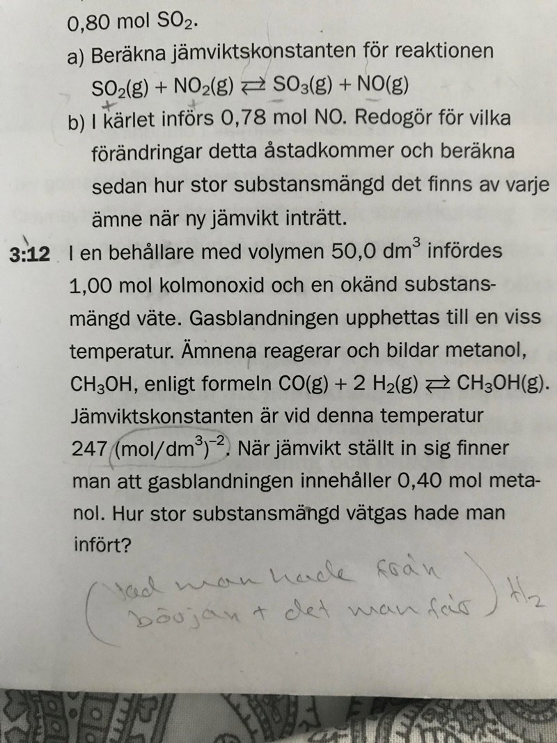 Kemisk jämvikt.. Prov imorn:( (Kemi/Kemi 2) – Pluggakuten