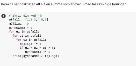 varför: summa += u (Programmering/Python) – Pluggakuten