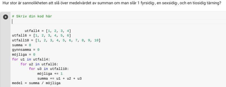varför: summa += u (Programmering/Python) – Pluggakuten
