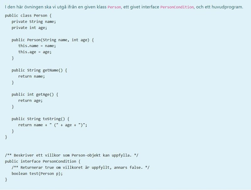 Funktionell interface och lambdauttryck (Programmering/Java) – Pluggakuten