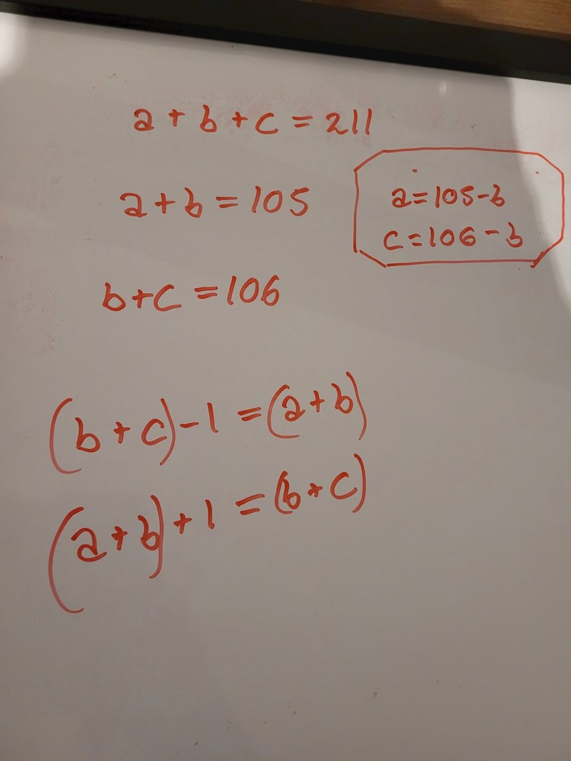 Hitta värdet på tre tal (Matematik/Matte 1/Aritmetik) – Pluggakuten