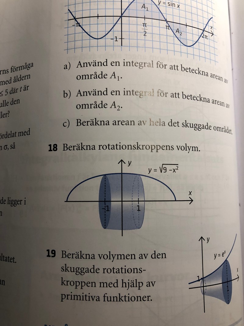 Rotationskroppens volym beräkning mha skivmetod (Matematik/Matte 4 ...