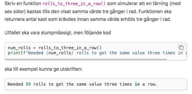 Uppgift med tärning (Programmering/Python) – Pluggakuten