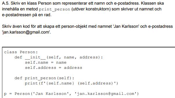 klass Person (Programmering/Python) – Pluggakuten