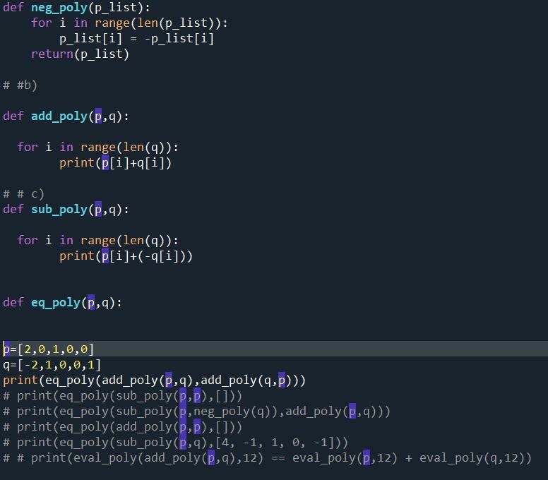 addera två polynom listor (Programmering/Python) – Pluggakuten