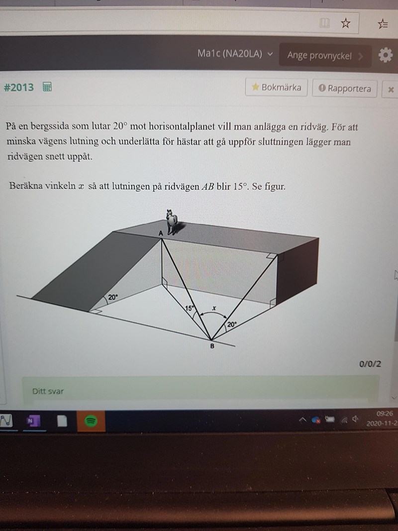 Trigonometri, räkna ut vinkel (Matematik/Matte 1/Geometri) – Pluggakuten