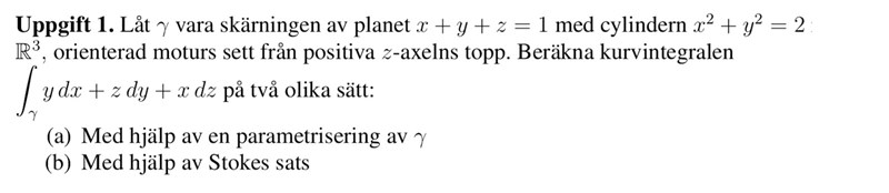 Stokes sats enhetsnormal (Matematik/Universitet) – Pluggakuten