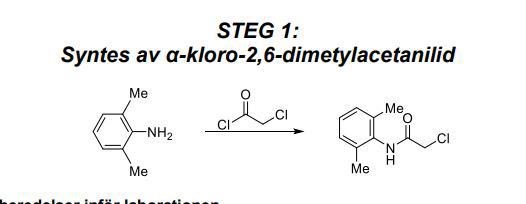 Syntes av Lidokain, hjälp med mekanismen (Kemi/Universitet) – Pluggakuten