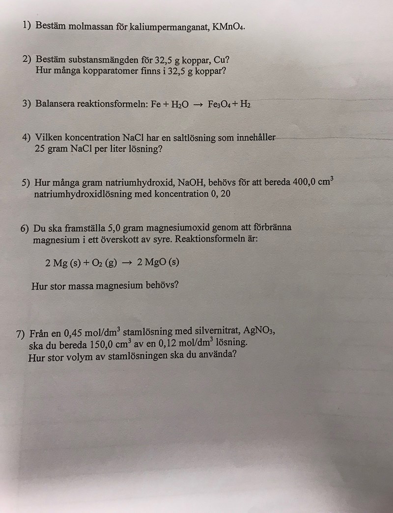 Hjälp med svåra uppgifter (Kemi/Kemi 1) – Pluggakuten