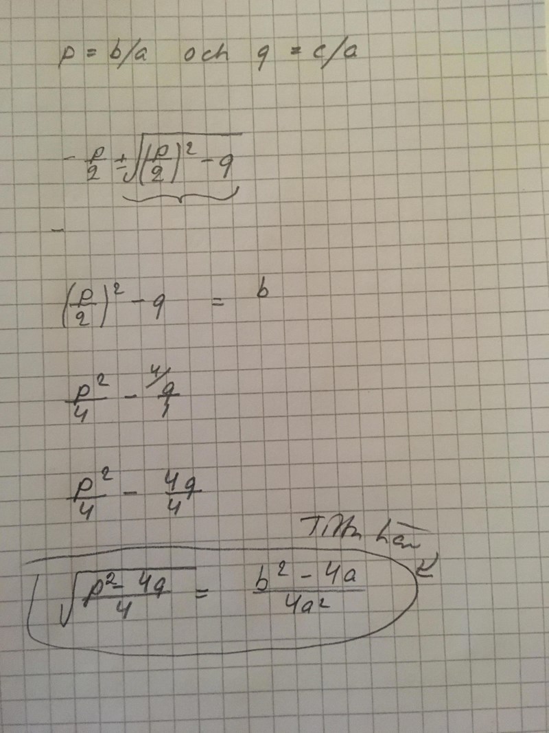 Diskriminanten (Matematik/Matte 2/Andragradsekvationer) – Pluggakuten