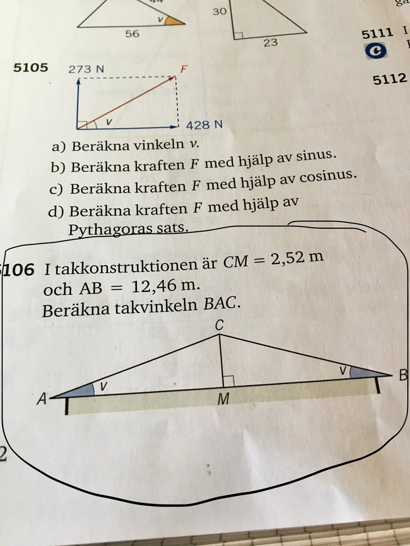 Beräkna takvinkel (Matematik/Matte 3/Trigonometri) – Pluggakuten