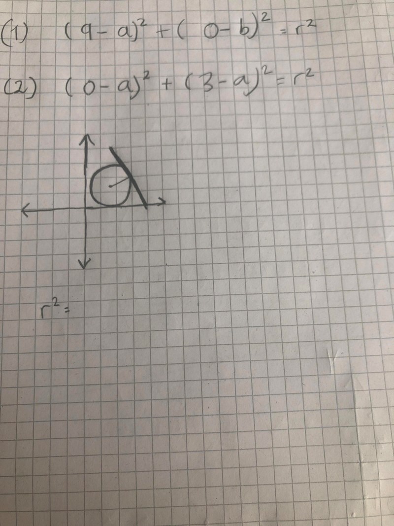 Bestäm ekvationen för cirkeln (Matematik/Matte 3/Trigonometri ...