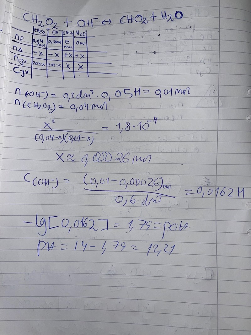 Natriumhydroxid blandas med myrsyra . Beräkna PH (Kemi/Kemi 2 ...