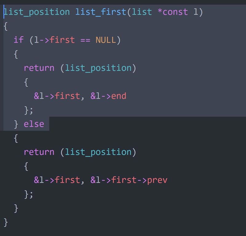 funktion i lista förstår inte vad den ska returnera (Programmering/C) – Pluggakuten