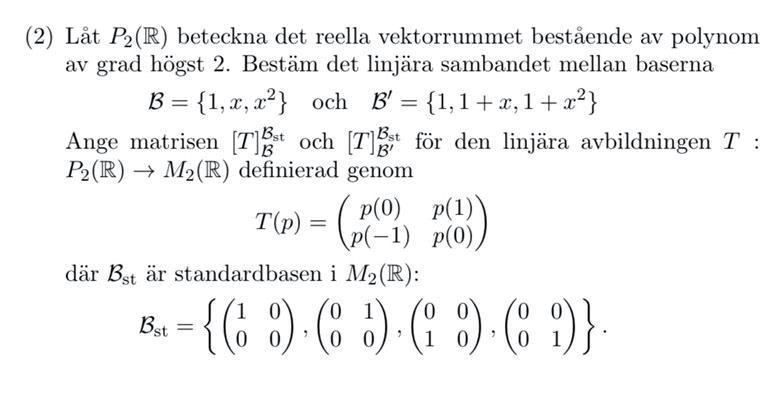 Ange matrisen (Matematik/Universitet) – Pluggakuten