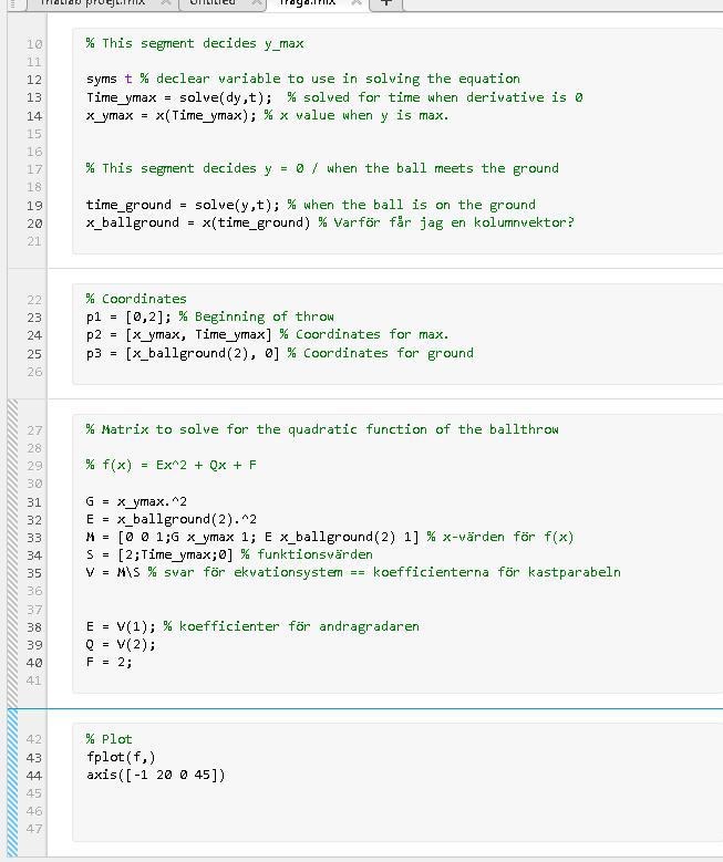 Nybörjare inom matlab, plotta Error! (Programmering/Matlab) – Pluggakuten