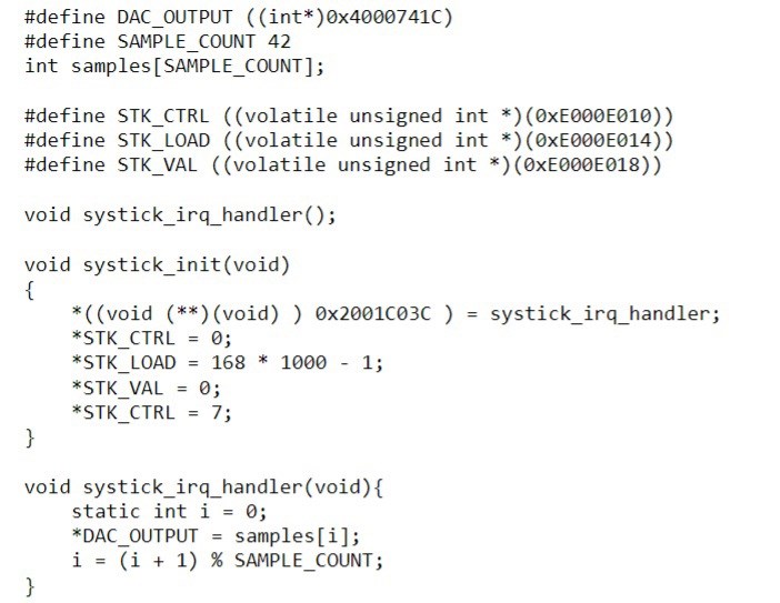 SysTick timer - interrupt funktion (Programmering/C) – Pluggakuten