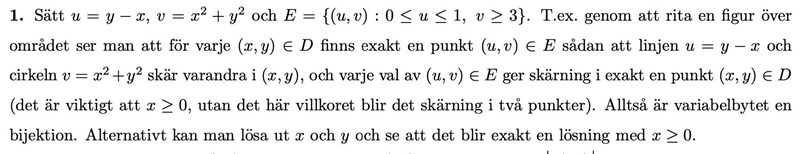 Hur visar man att variabelbytet är en bijektion? (Matematik/Universitet ...