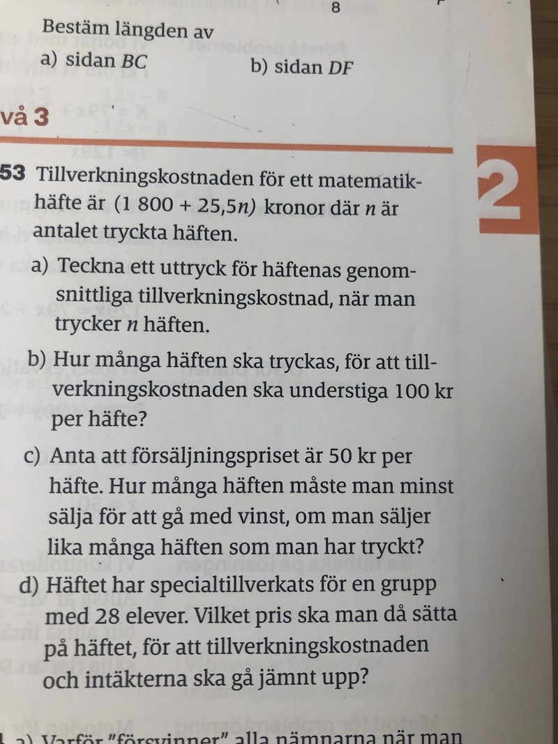Hur ska jag skriva + lösa den här ekvationen? (Matematik/Matte 1/Algebra) – Pluggakuten