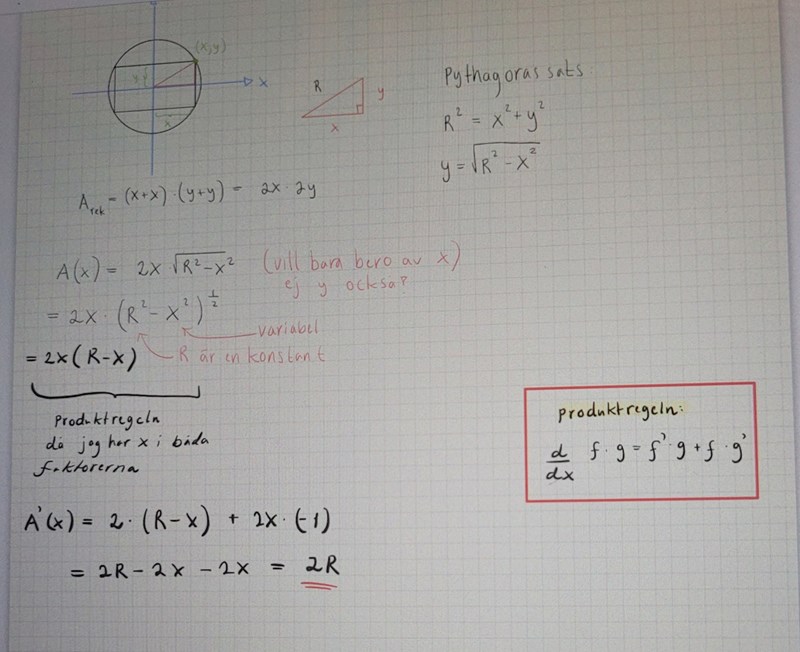 Optimering (Matematik/Matte 4/Derivata) – Pluggakuten