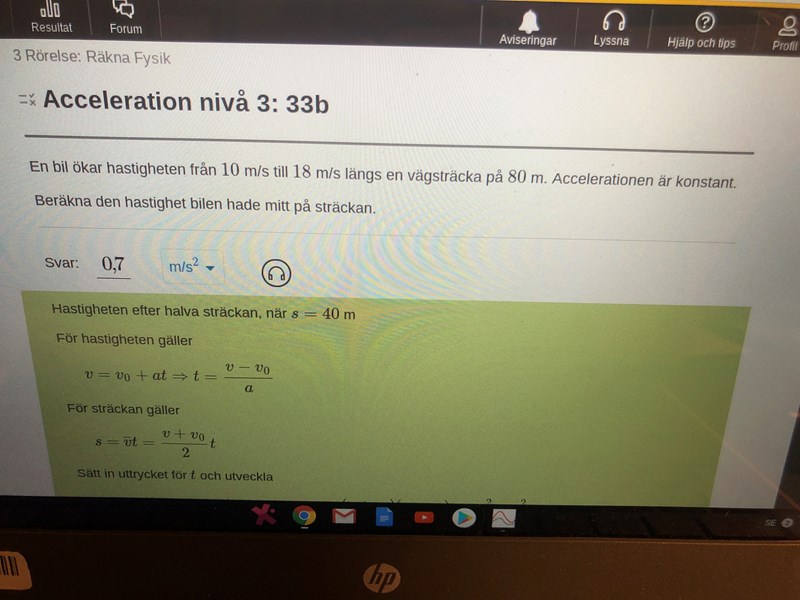 Acceleration (Fysik/Fysik 1) – Pluggakuten