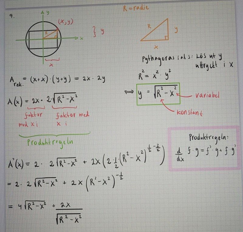 Optimering (Matematik/Matte 4/Derivata) – Pluggakuten