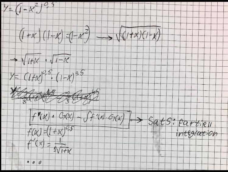 Hur integrerar jag (1-x^2)^0.5 (Matematik/Matte 5/Integraler) – Pluggakuten