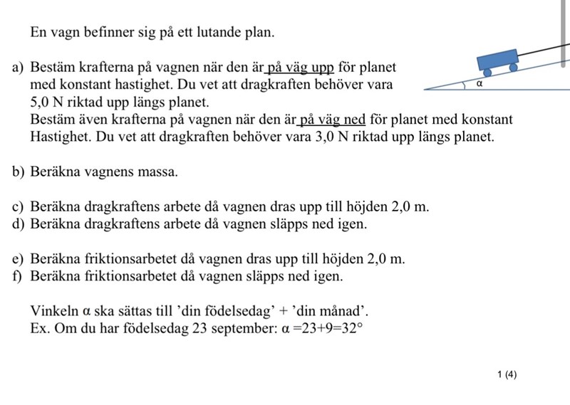 Lutande plan (Fysik/Fysik 1) – Pluggakuten