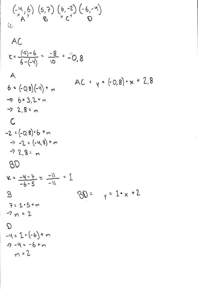 Koordinater, diagonaler skär varandra (Matematik/Matte 2) – Pluggakuten