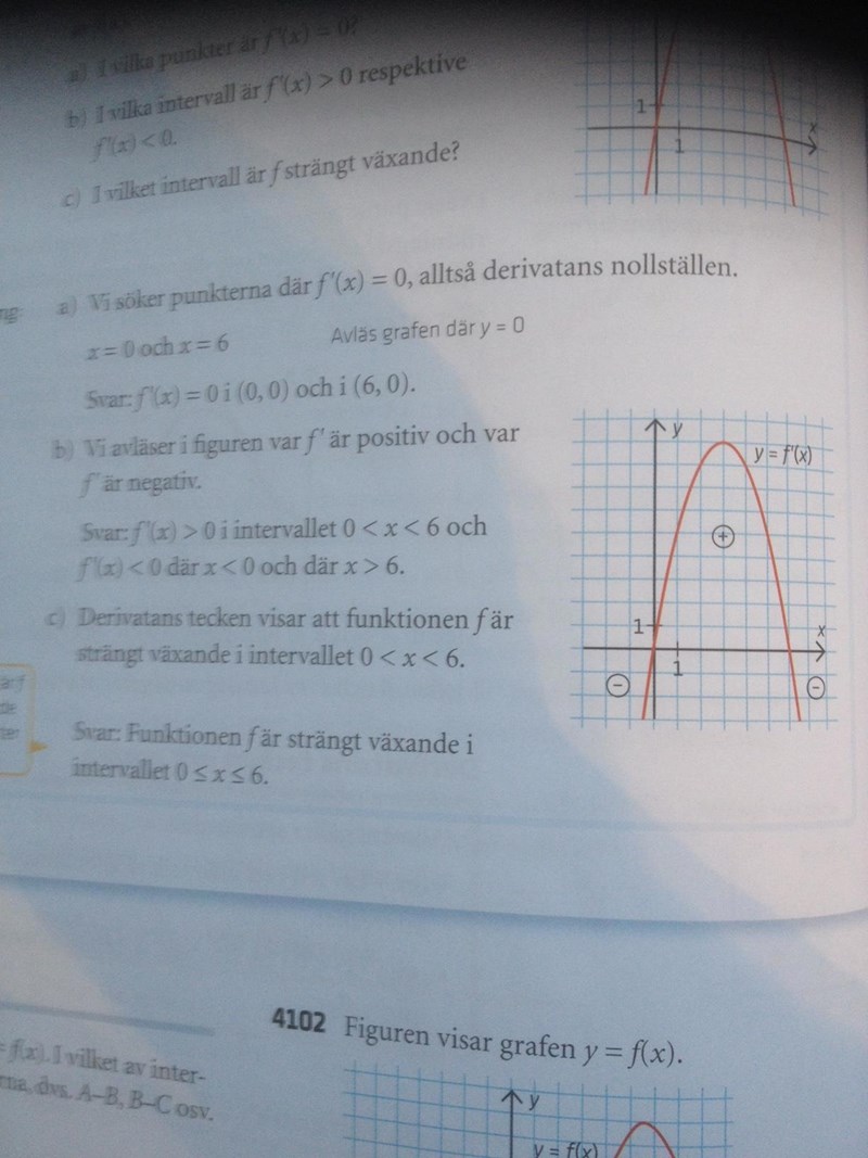 Derivatans tecken och grafen (Matematik/Matte 3/Derivata) – Pluggakuten