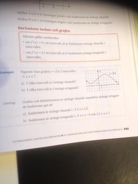 Derivatans tecken och grafen (Matematik/Matte 3/Derivata) – Pluggakuten