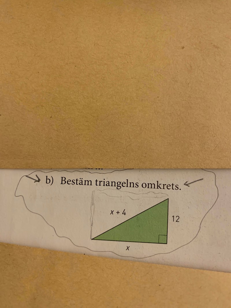 Omkrets av triangel (Matematik/Matte 2/Algebra) – Pluggakuten