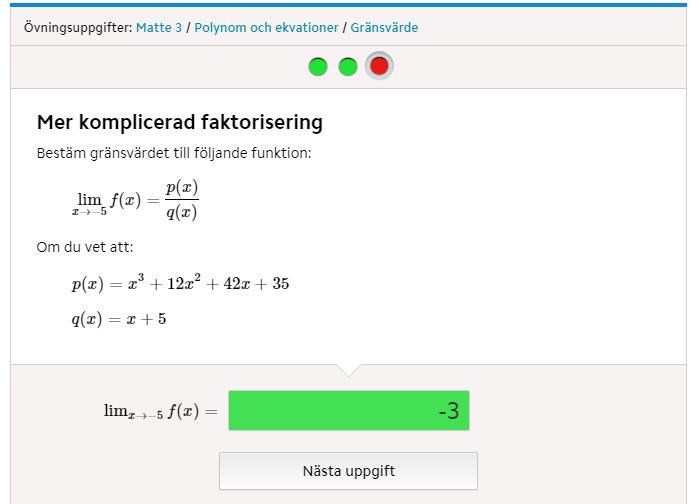 Gränsvärde+faktorisering (Matematik/Matte 3/Algebraiska uttryck ...