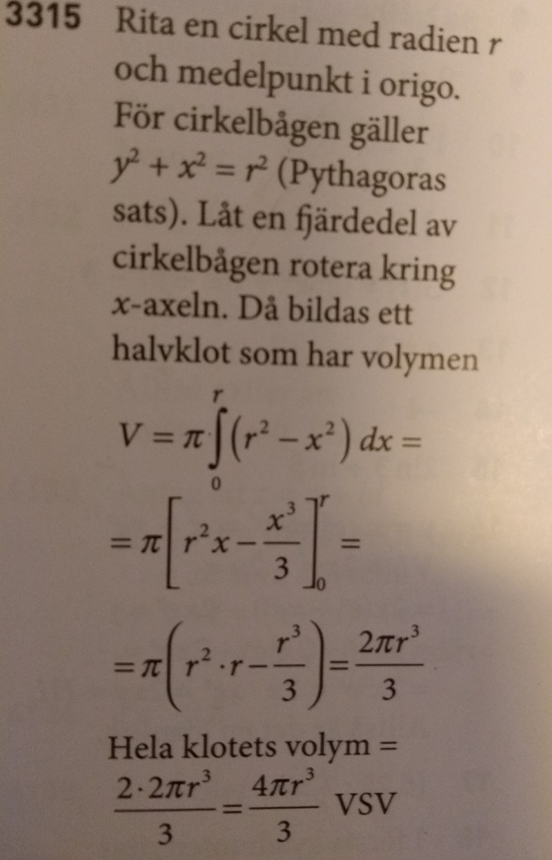 Bevisa formeln för klotets volym (Matematik/Matte 4) – Pluggakuten