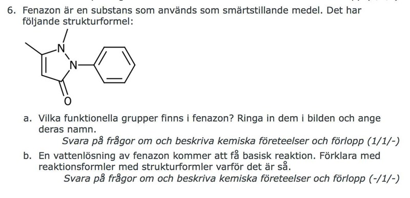 Vattenlösning av fenazon (Kemi/Kemi 2) – Pluggakuten
