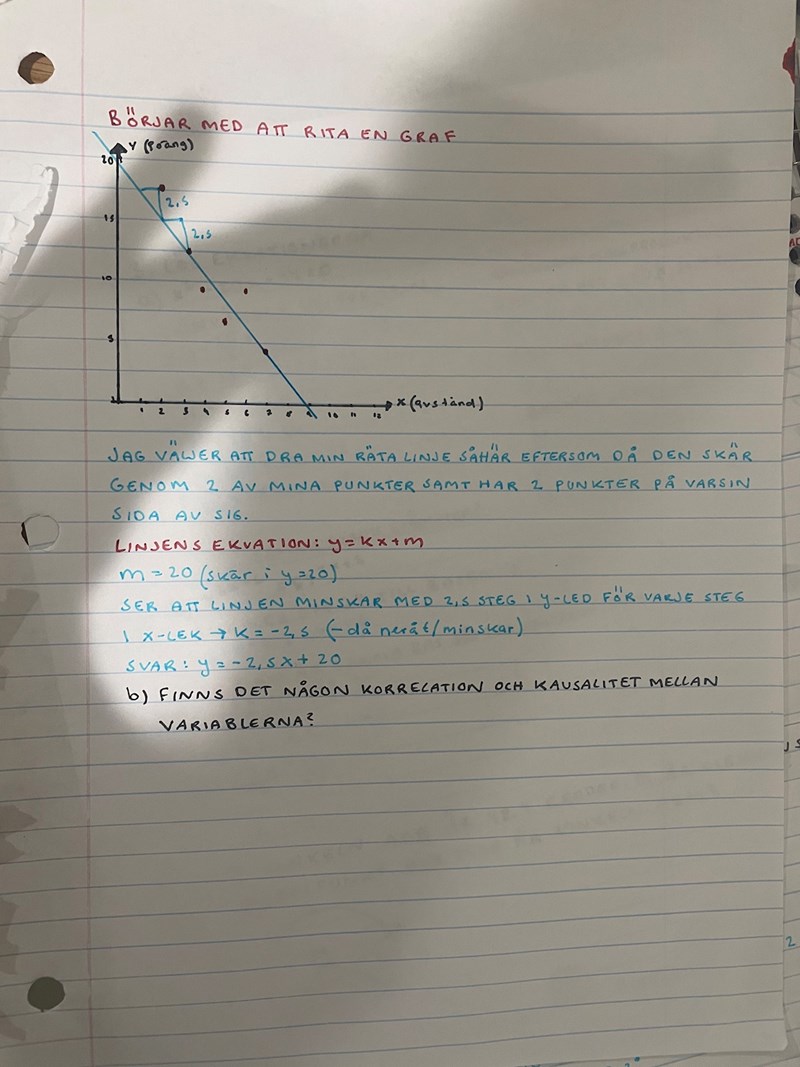 Anpassa en rät linje (Matematik/Matte 2/Linjära ekvationssystem ...