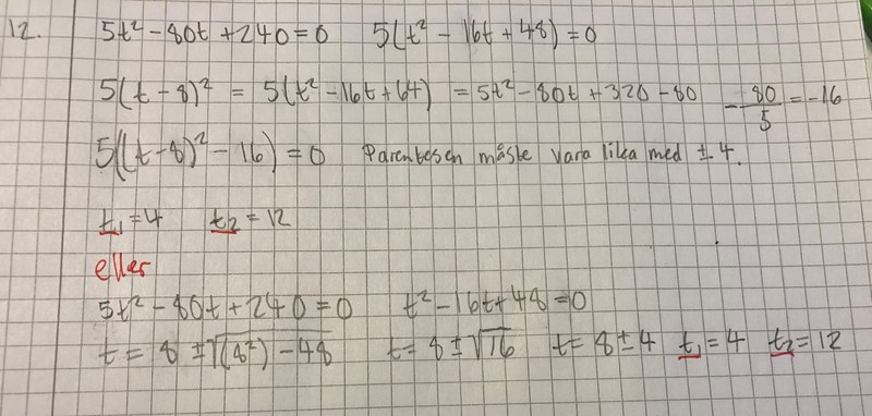 Kvadratkomplettering (Matematik/Matte 2) – Pluggakuten
