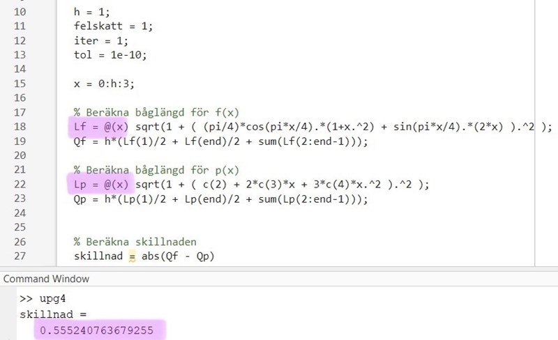 Skillnad mellan f = @(x) … och f = …. ? (Programmering/Matlab) – Pluggakuten