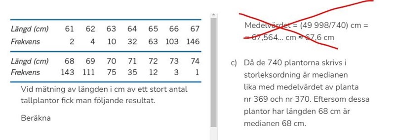 Median (Matematik/Matte 2/Statistik) – Pluggakuten