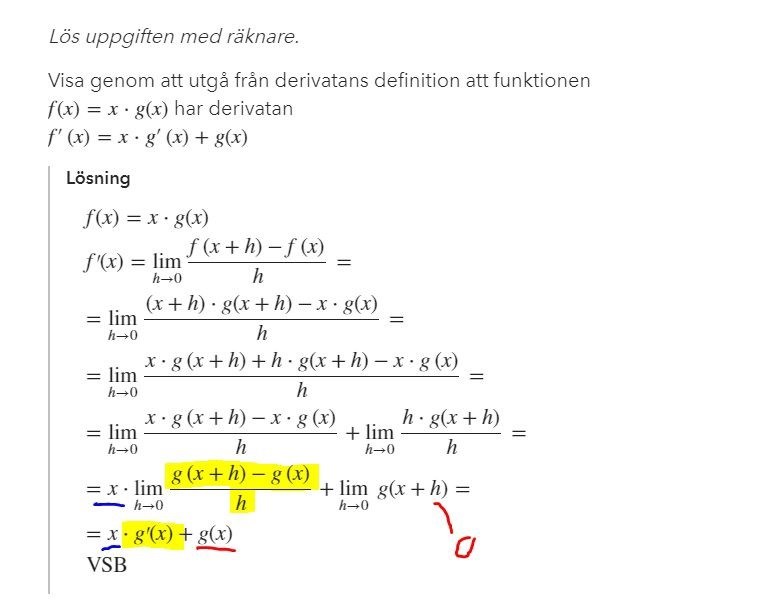 derivatans definition (Matematik/Matte 3/Derivata) – Pluggakuten