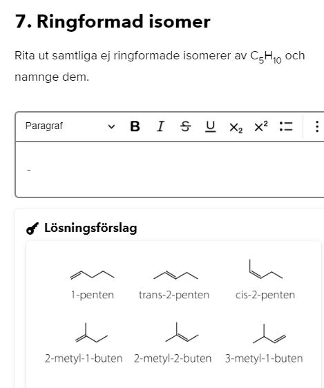 Rita isomerer (Kemi/Kemi 2) – Pluggakuten