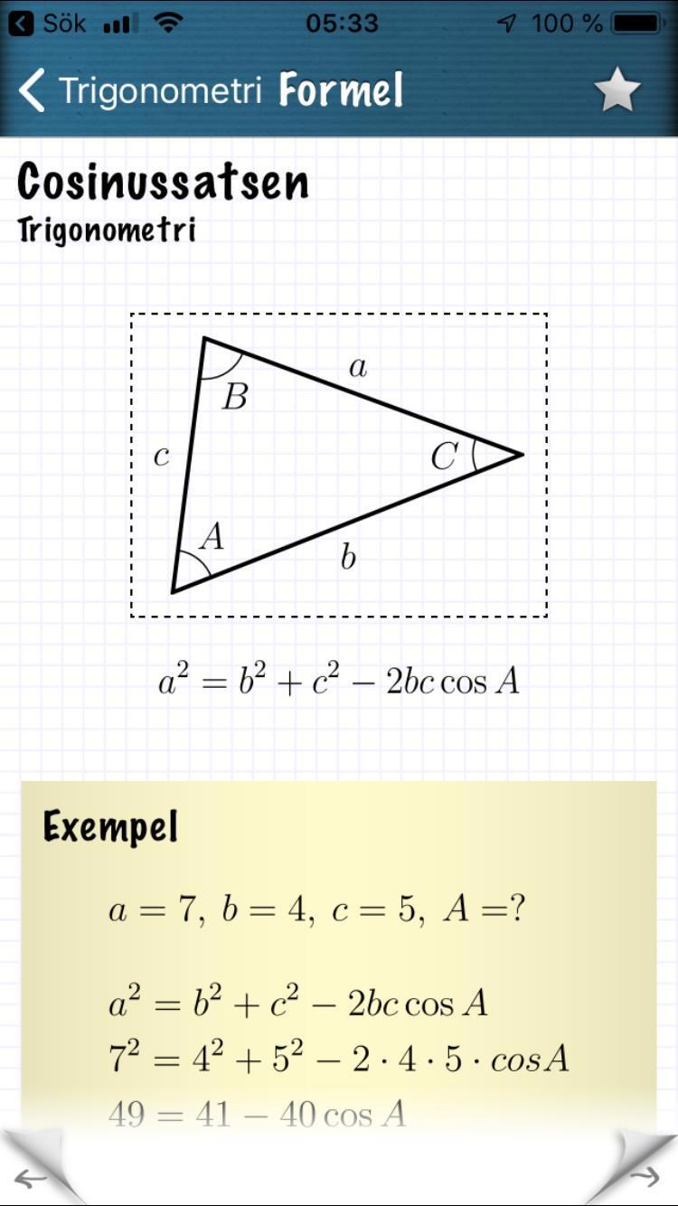 Area i en triangel då vi vet sidornas längder (Matematik/Matte 4 ...