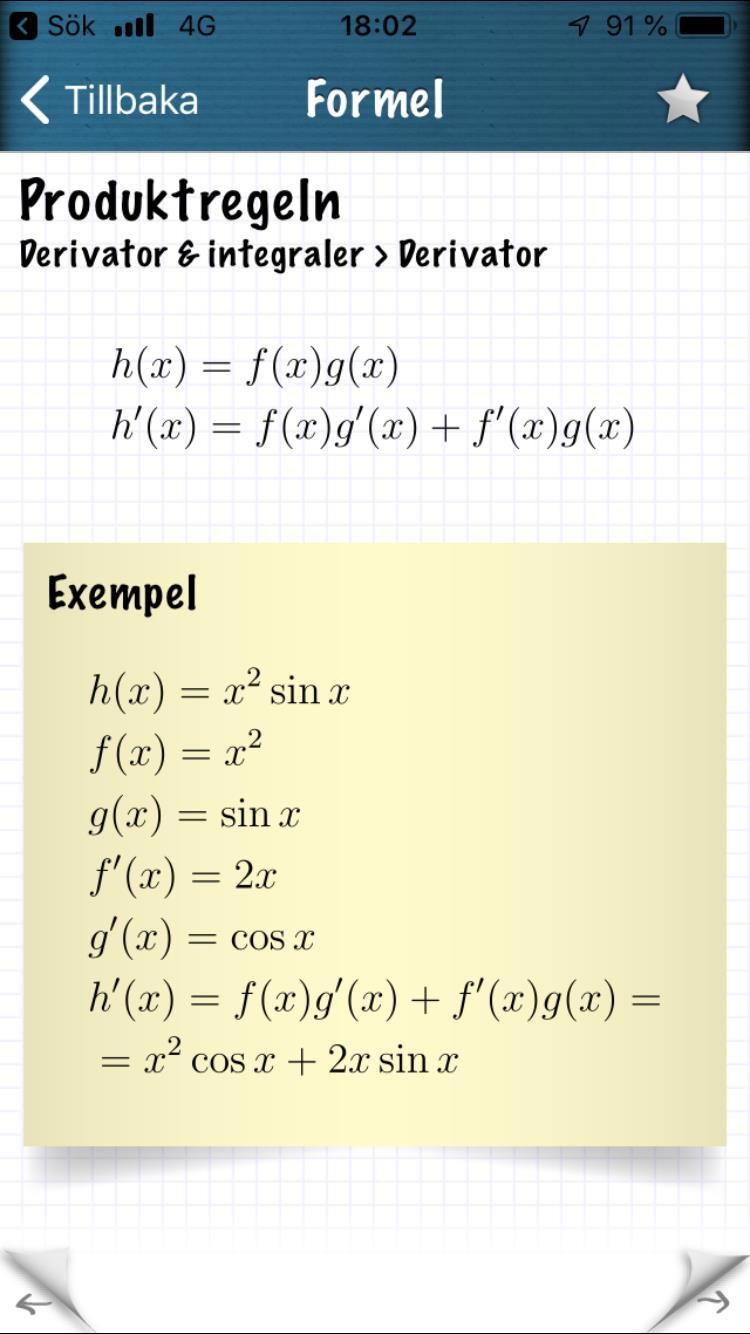 Derivera funktionen (Matematik/Matte 4/Derivata) – Pluggakuten