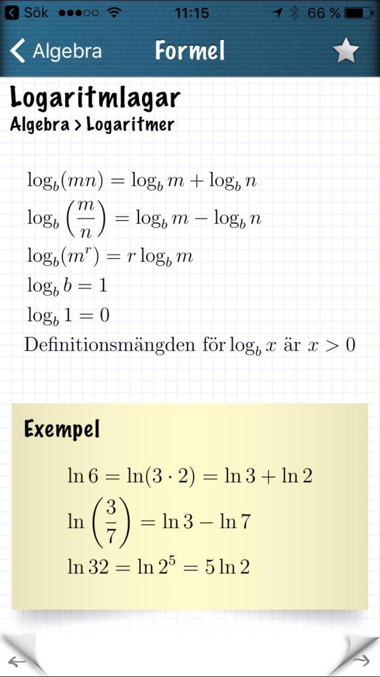 logaritmer (Matematik/Matte 2) – Pluggakuten
