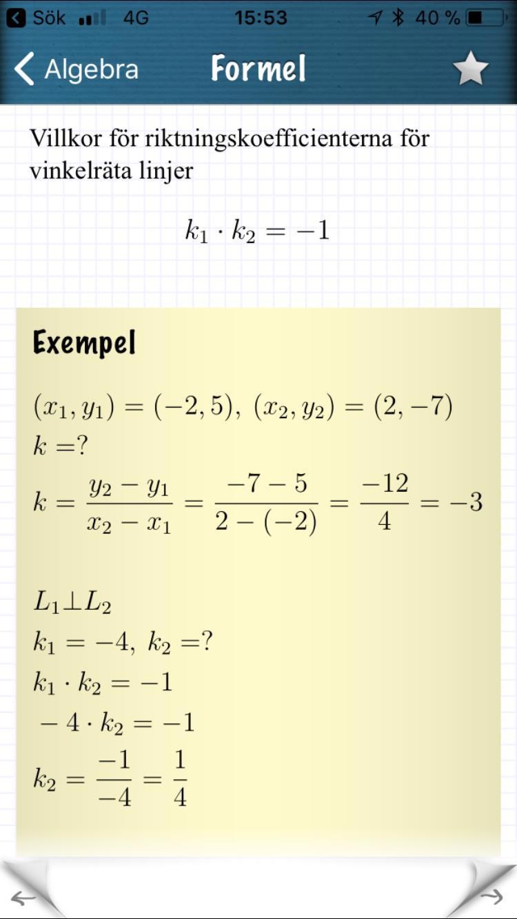 Rät linje (Matematik/Matte 2/Funktioner och grafer) – Pluggakuten