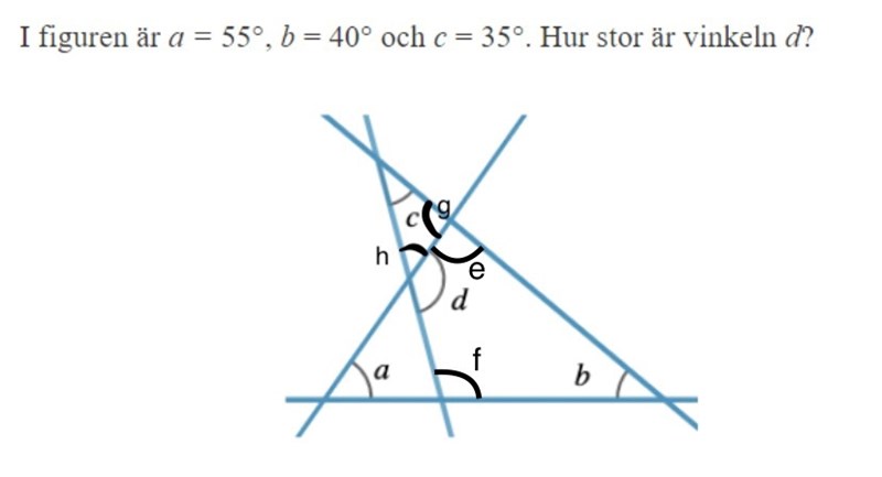 räkna ut vinkelsumma (Matematik/Årskurs 9) – Pluggakuten