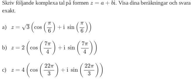 Komplexa tal i polär form (Matematik/Matte 4) – Pluggakuten